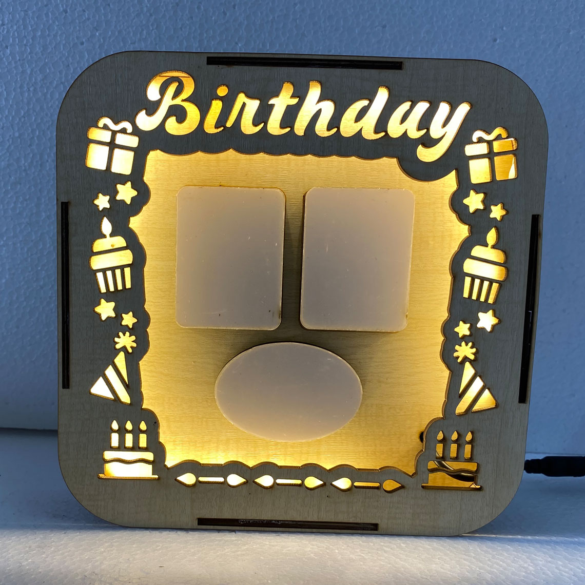 SUBLIMATION BIRTHDAY FRAME WITH LIGHT – Parth Design