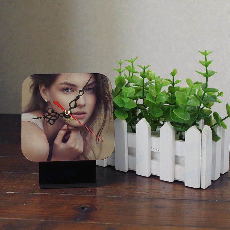 Desktop MDF Sublimation Clock 100x100mm – Square – Parth Design